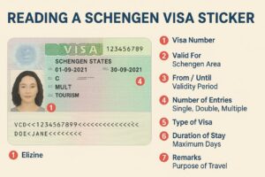Reading a Schengen Visa Sticker Made Easy